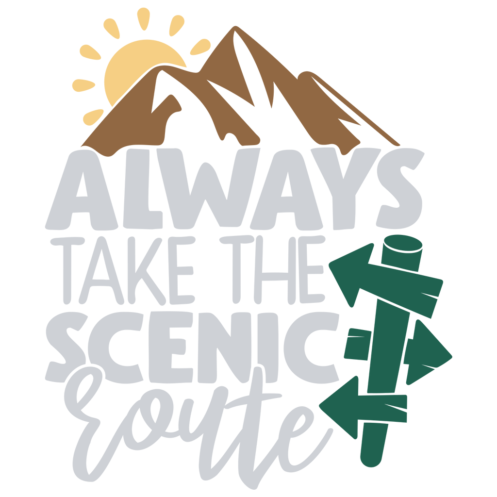 Always Take The Scenic Route Tire Cover For Moke| Four Wheel Covers