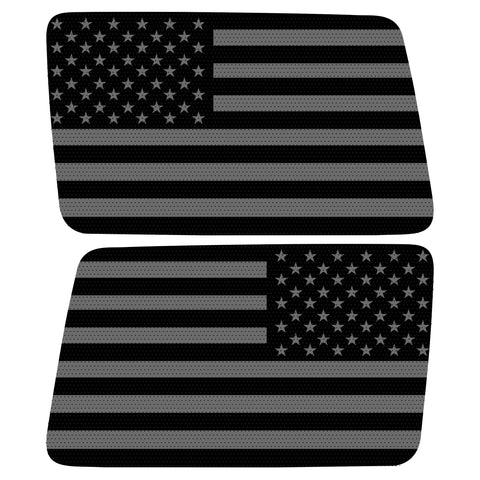 Black And Gray American Flag Quarter Window Decal For Ford Bronco Hard ...