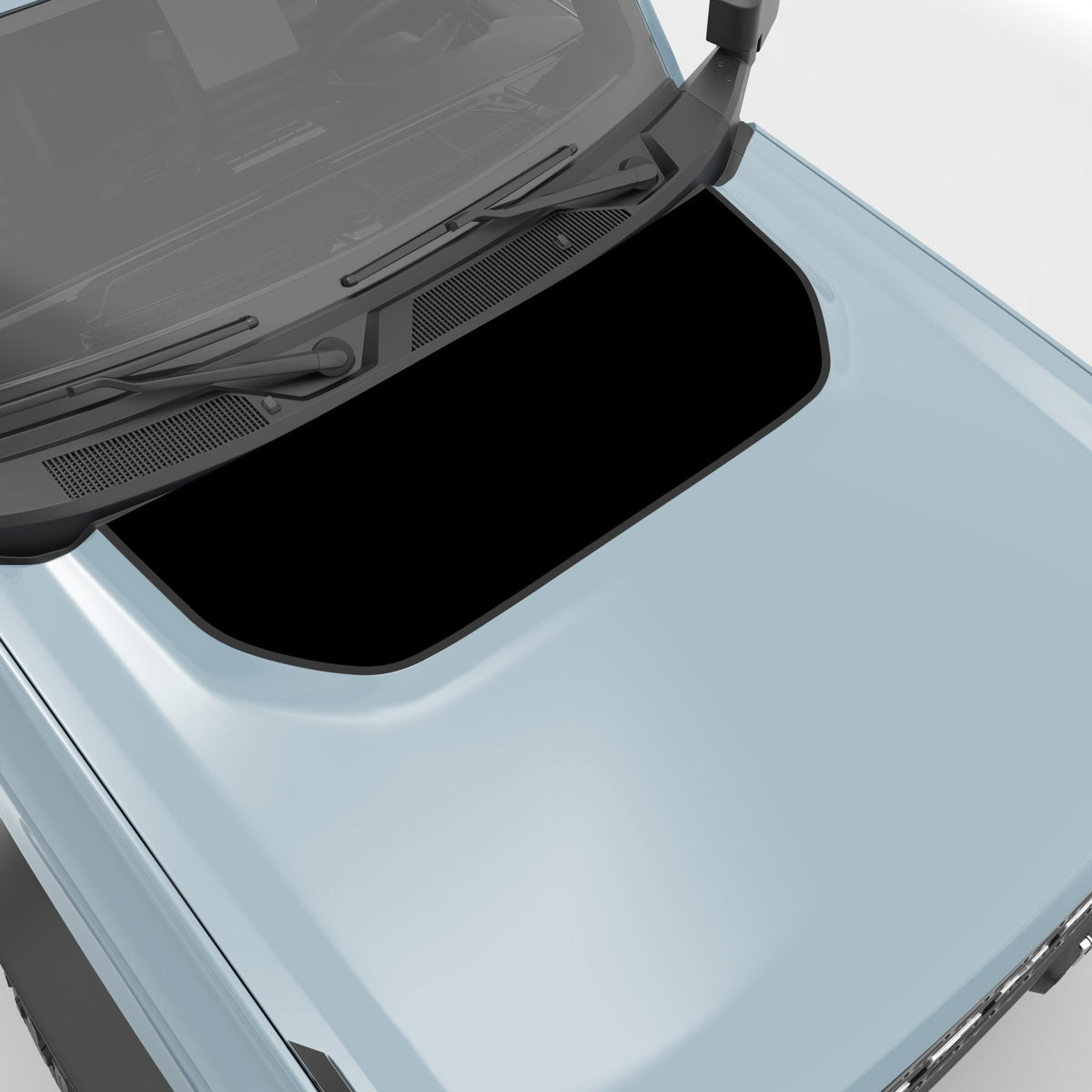 Black Hood With Outline Ford Bronco Decal| Four Wheel Covers