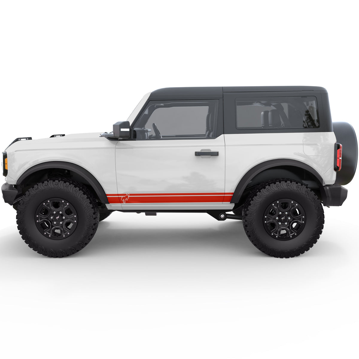 Bucking Bronco Stripe Rocker Panel Side Graphic Decal For Ford Bronco ...