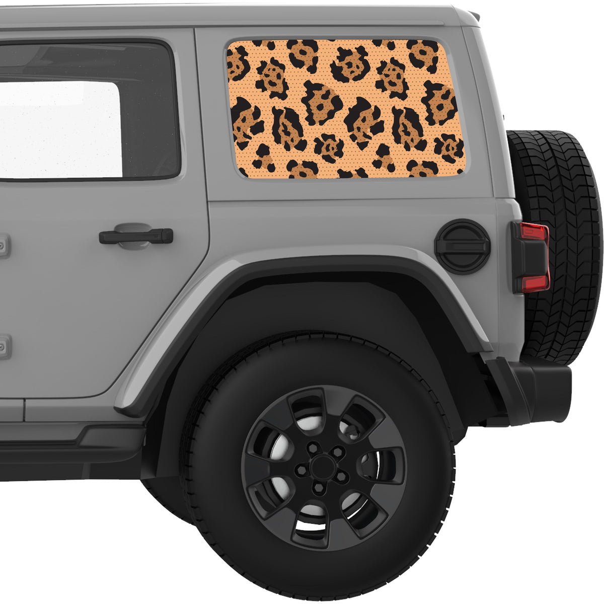 Colorful Leopard Print Quarter Window Decal For Jeep Wrangler Hard Top ...