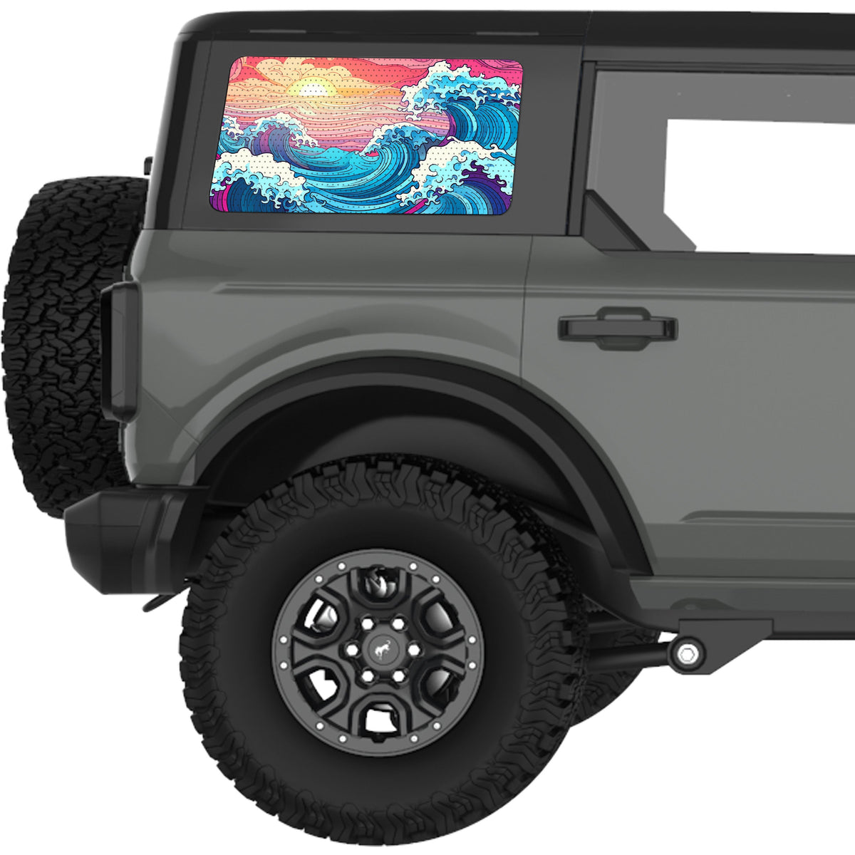 Colorful Waves Quarter Window Decal For Ford Bronco Hard Top| Four ...