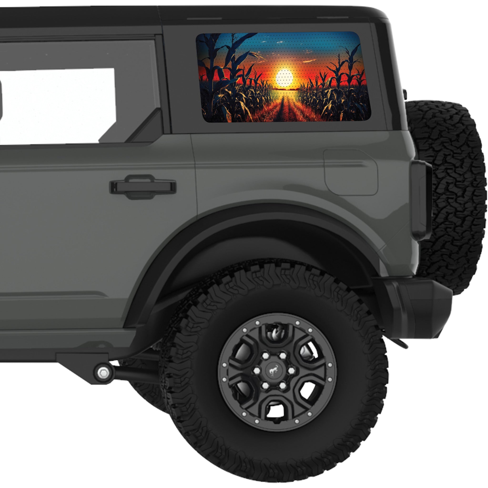 Corn Field Sunset Quarter Window Decal For Ford Bronco Hard Top| Four ...