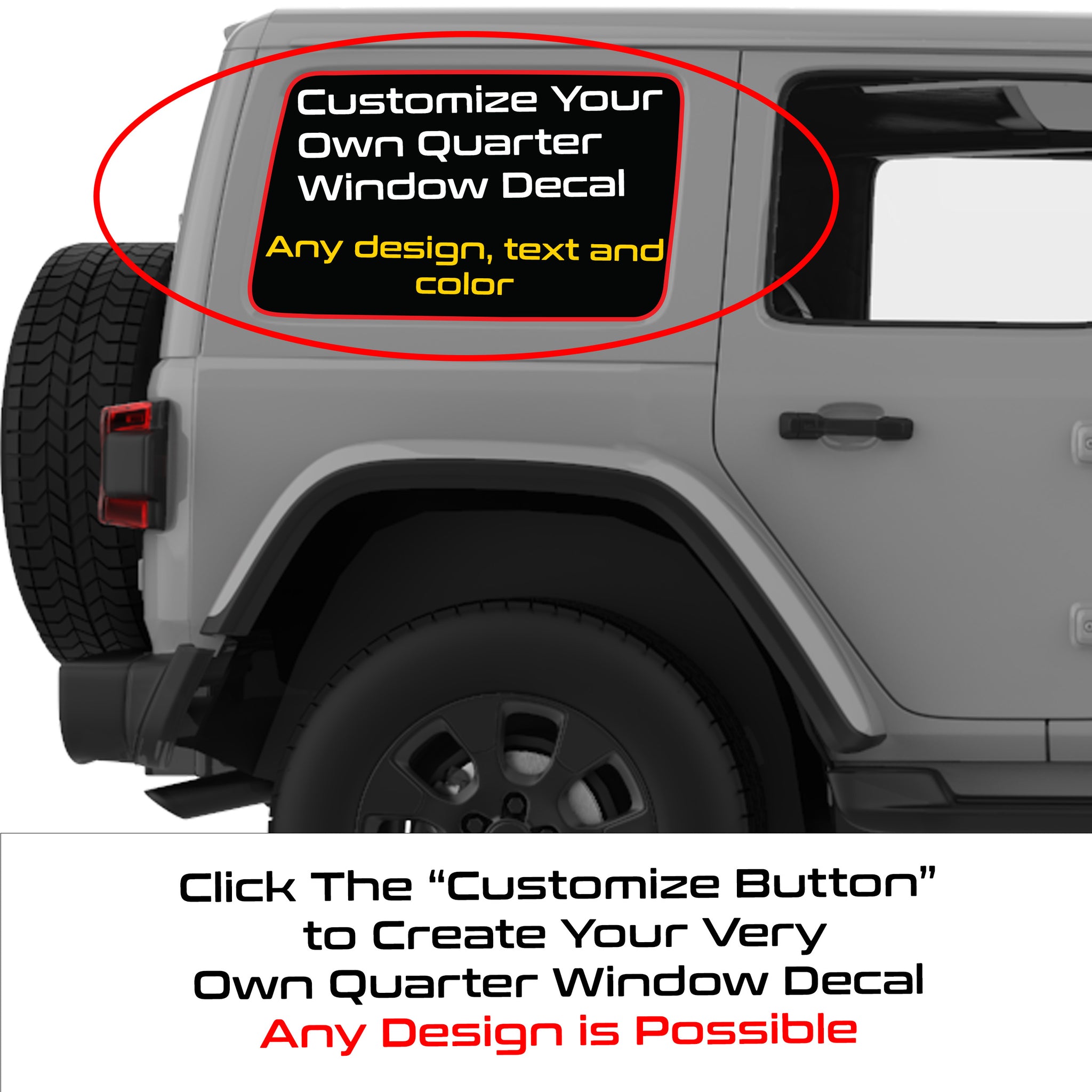 Shop Fully Custom Jeep Decals | Four Wheel Covers