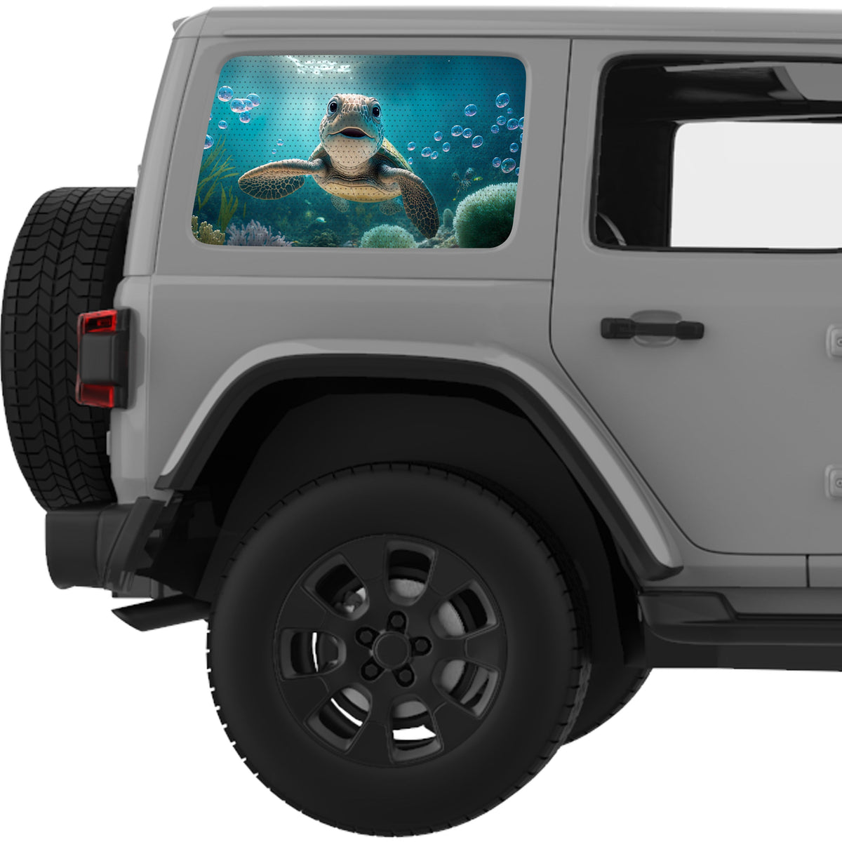 Cute Baby Sea Turtle Quarter Window Decal For Jeep Wrangler Hard Top ...