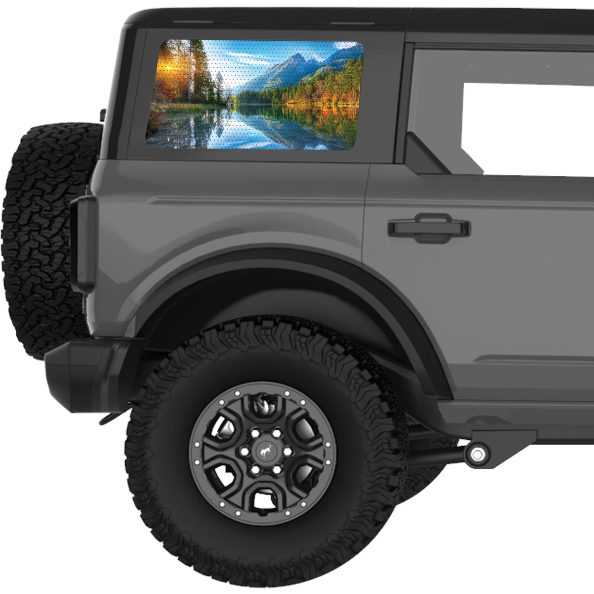 Fall Sunset Lake Landscape Quarter Window Decal For Ford Bronco Hard ...