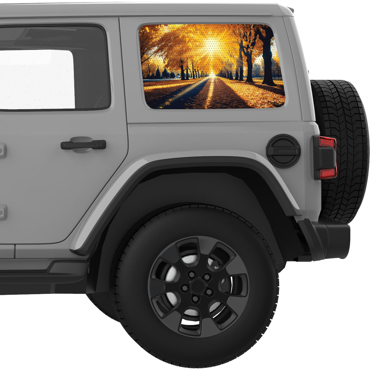 Golden Fall Park Walkway Quarter Window Decal For Jeep Wrangler Hard ...