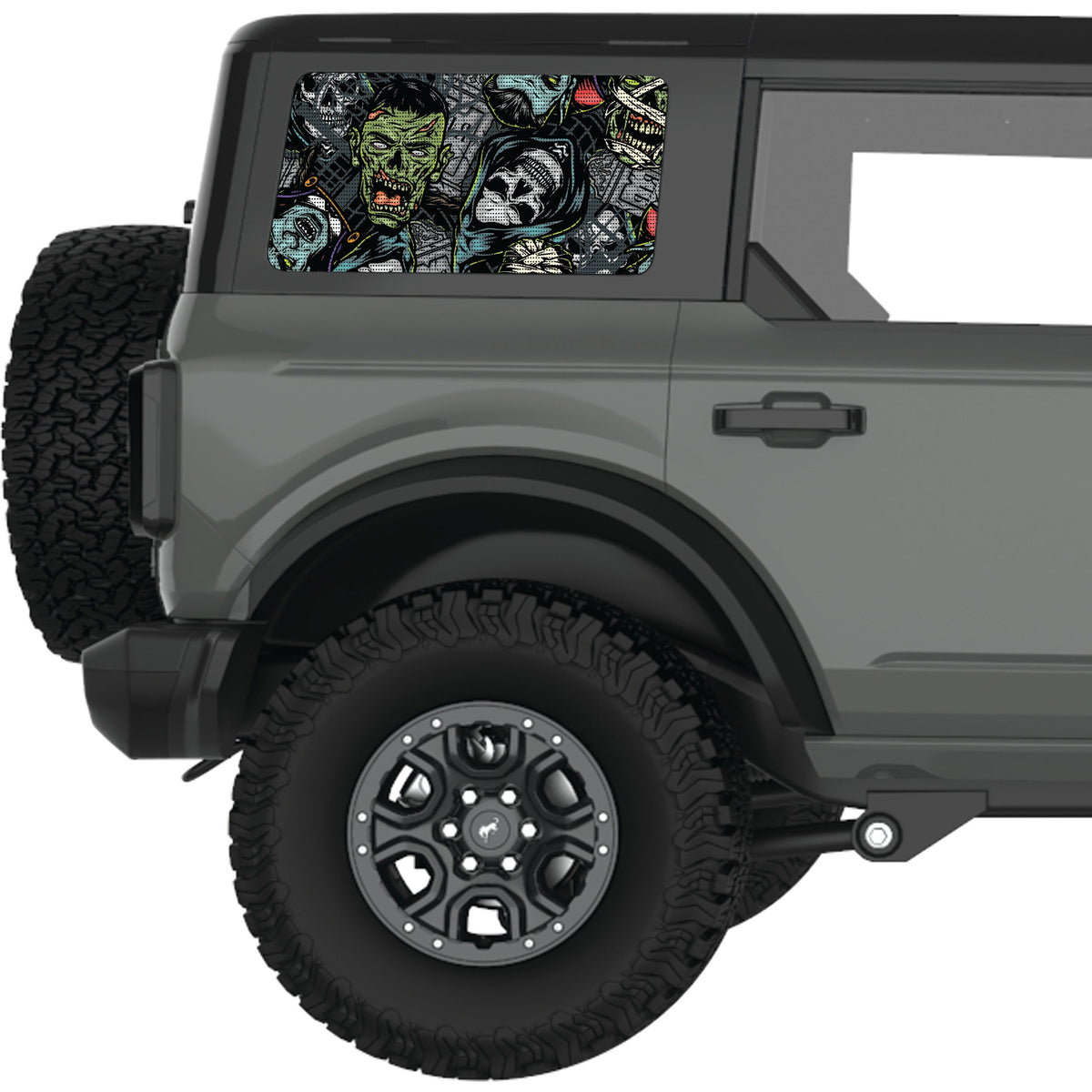 Grim Reaper Halloween Quarter Window Decal For Ford Bronco Hard Top ...