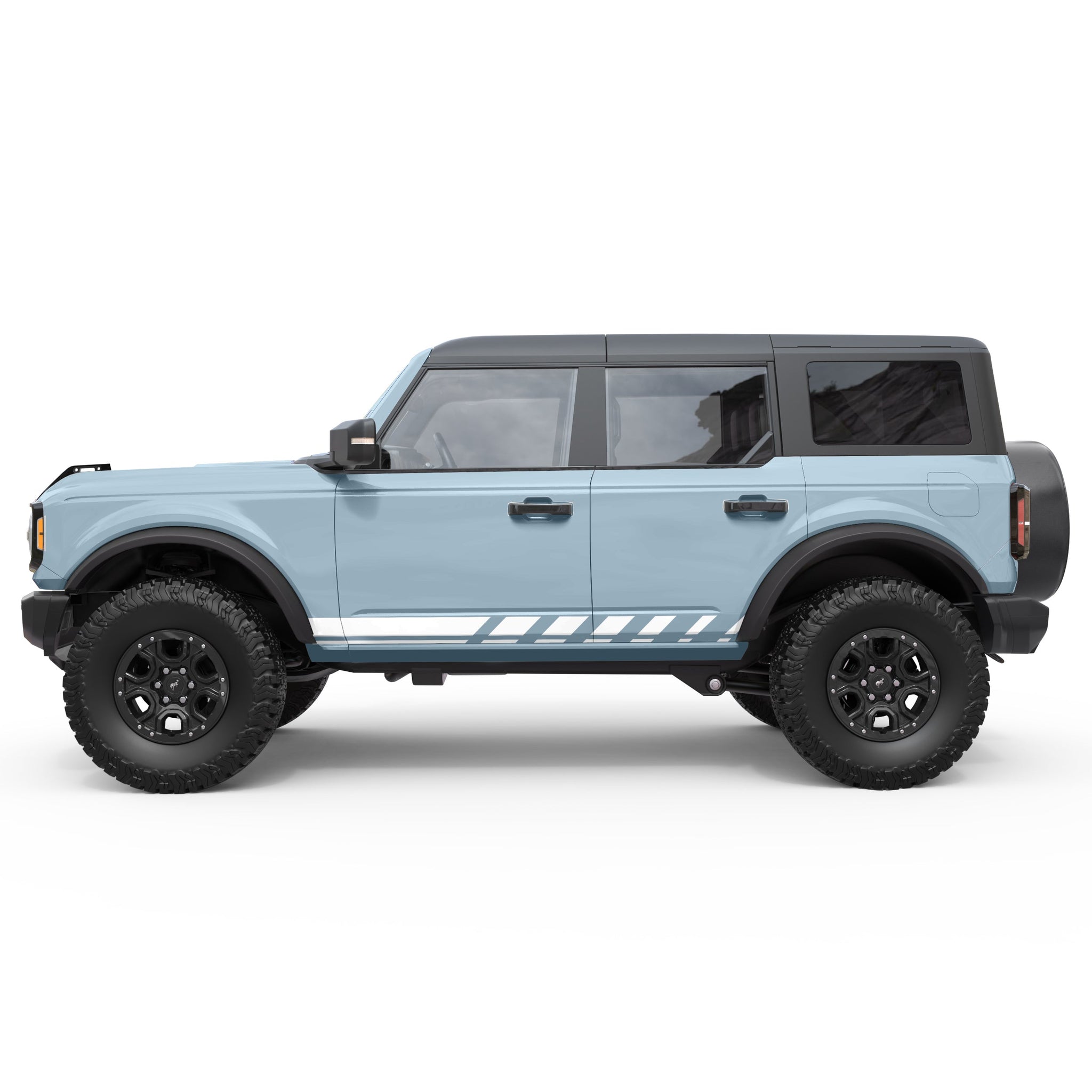 Lower Rocker Panel Stripes Side Graphic Decal For Ford Bronco| Four ...