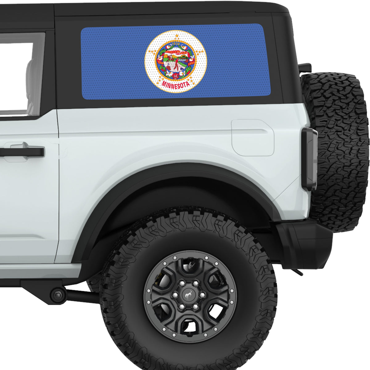 Minnesota State Flag Quarter Window Decal For Ford Bronco Hard Top ...
