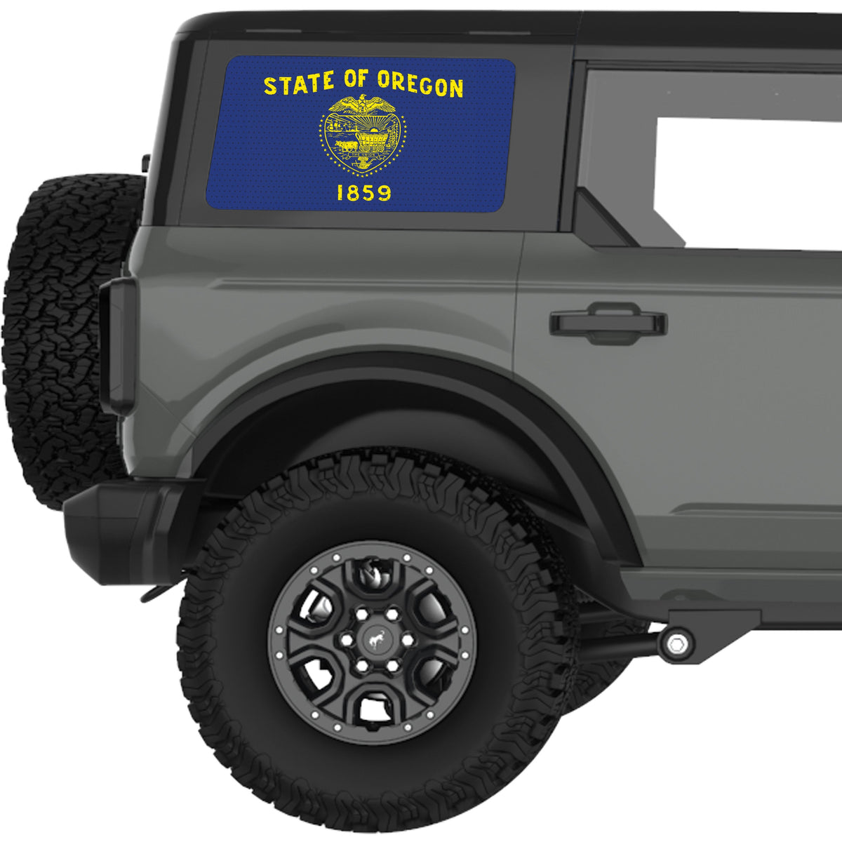 Oregon State Flag Quarter Window Decal For Ford Bronco Hard Top| Four ...