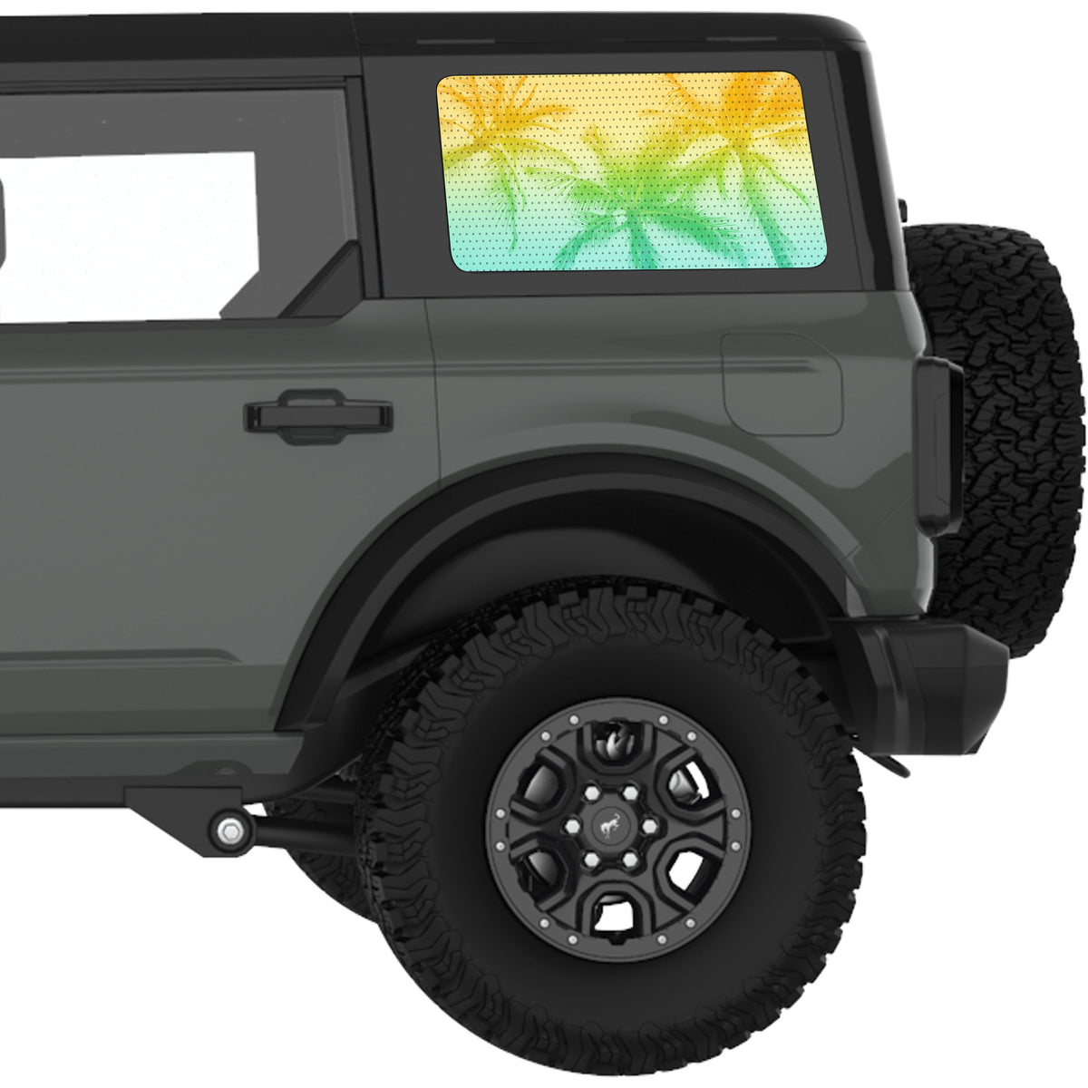 Palm Trees Canopy Quarter Window Decal For Ford Bronco Hard Top| Four ...