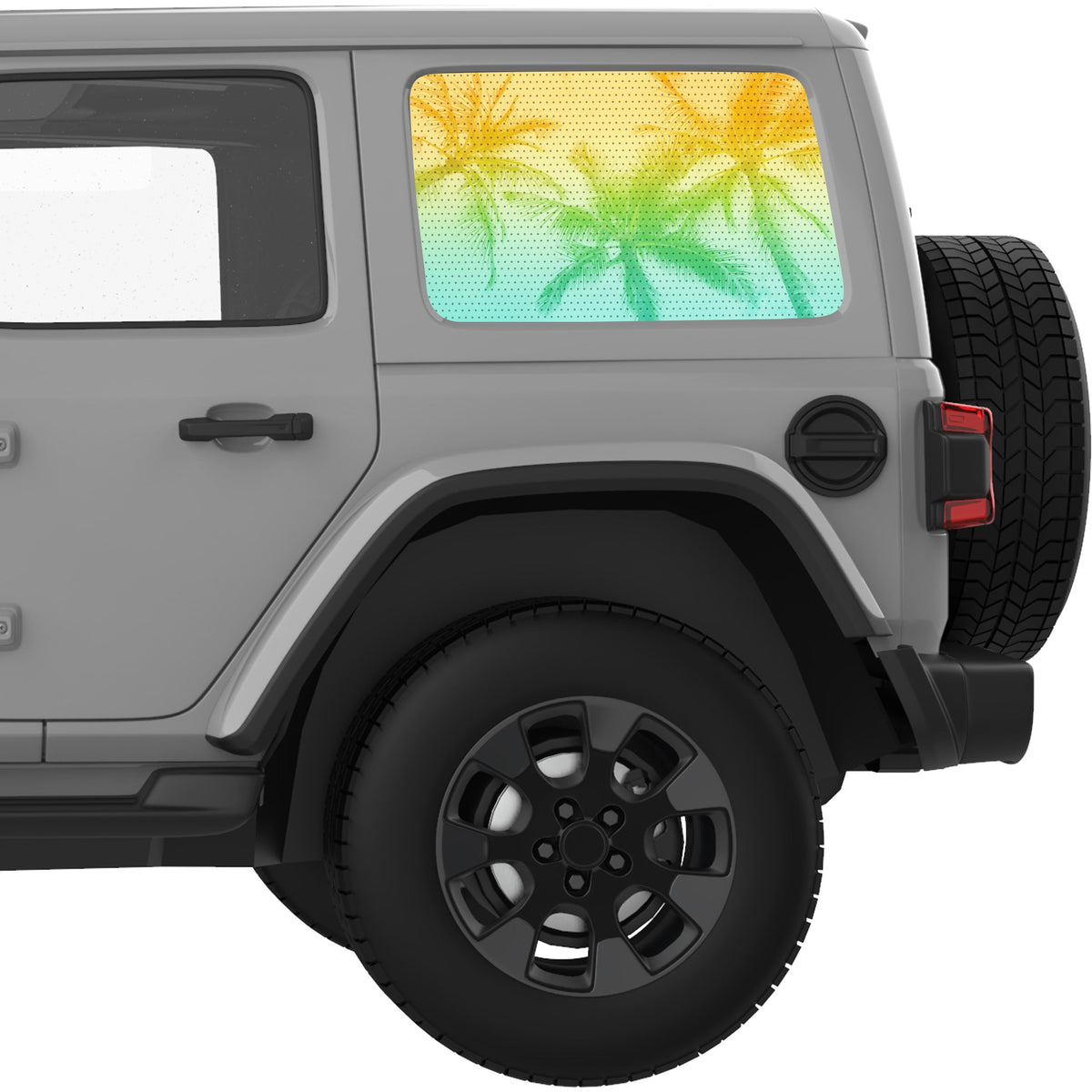 Palm Trees Canopy Quarter Window Decal For Jeep Wrangler Hard Top| Four ...