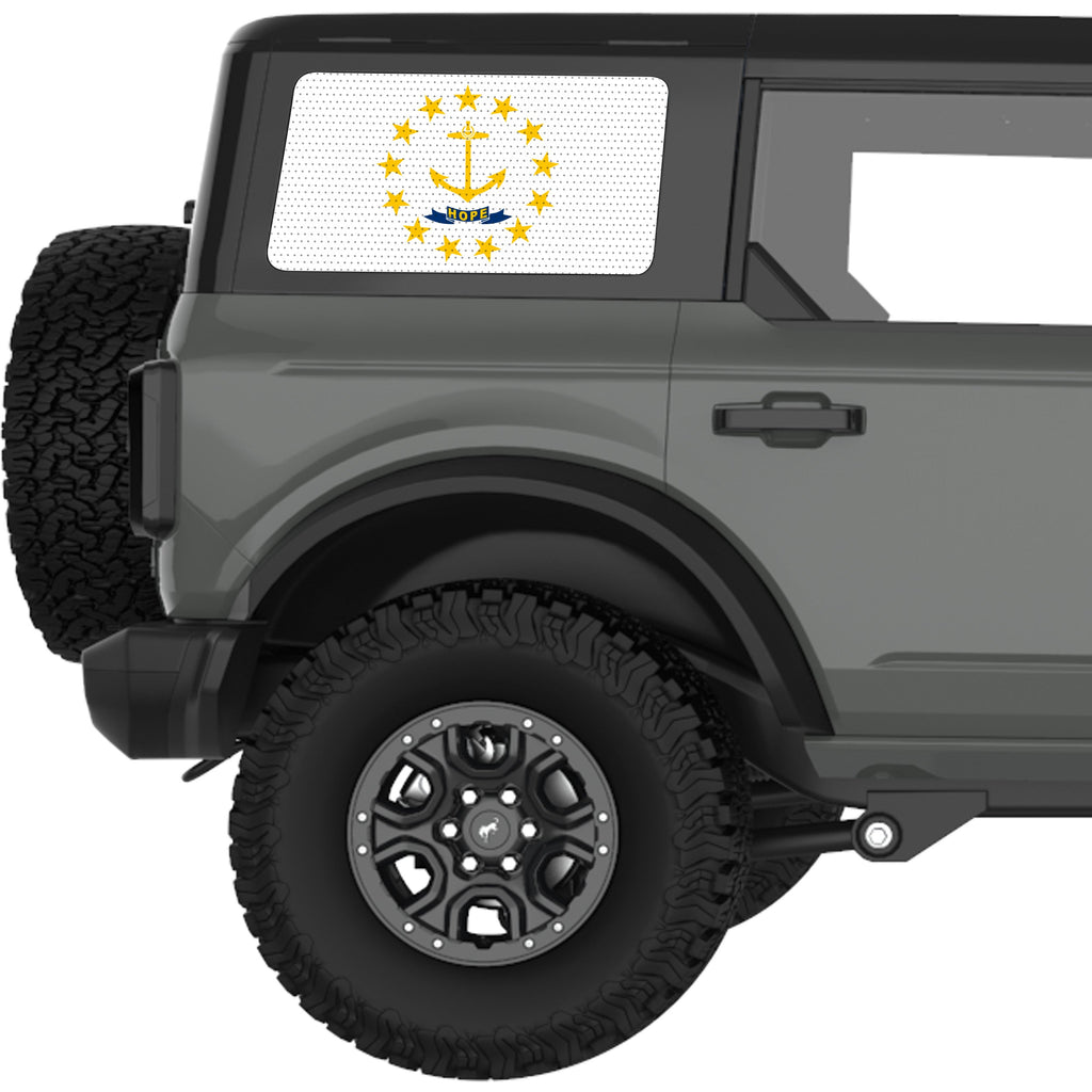 Rhode Island State Flag Quarter Window Decal For Ford Bronco Hard Top ...