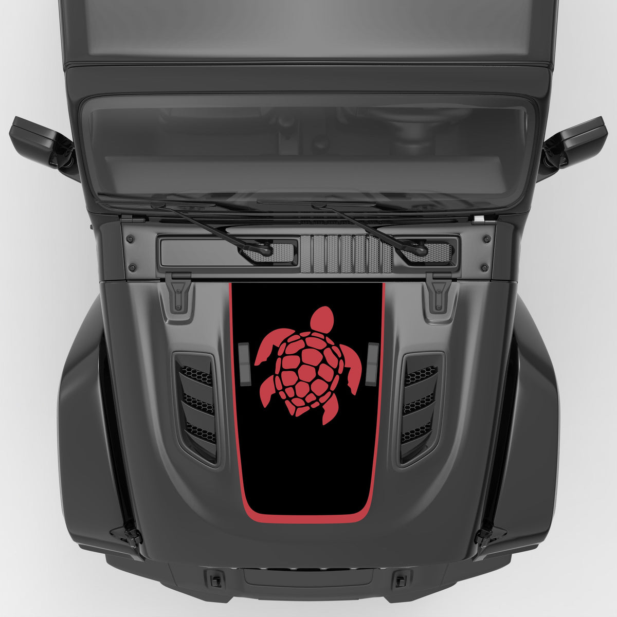 SEA TURTLE WRANGLER RUBICON HOOD DECALS| FOUR WHEEL COVERS – Four Wheel ...