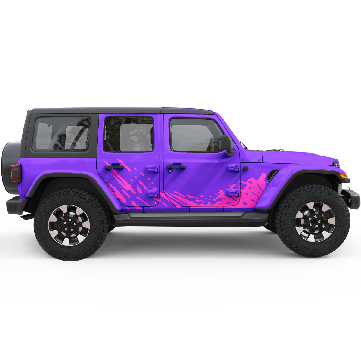 Side Doors Splash Graphics Side Graphic Decal For Jeep Wrangler| Four ...