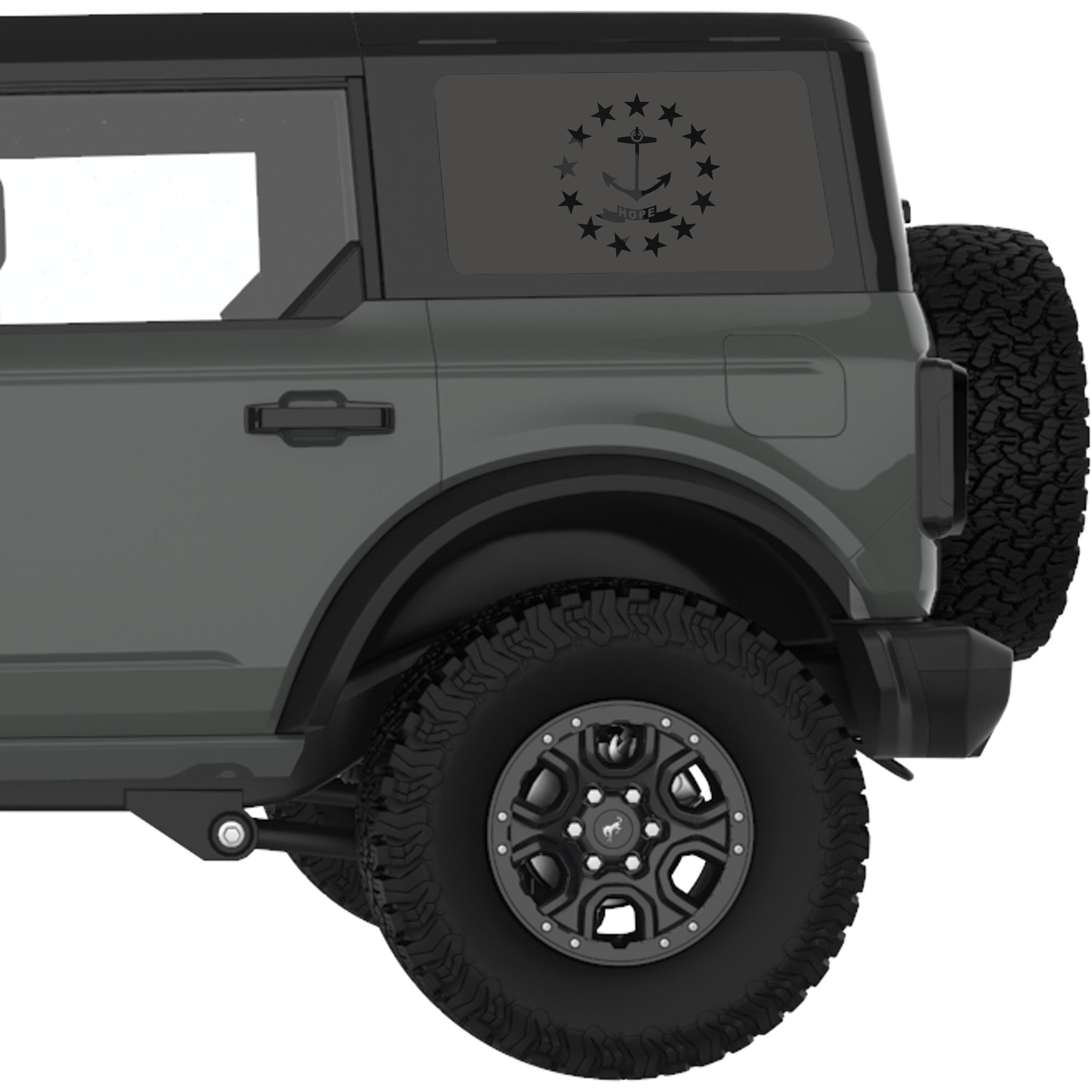 State Flag Quarter Window Decals For Ford Bronco | Four Wheel Covers