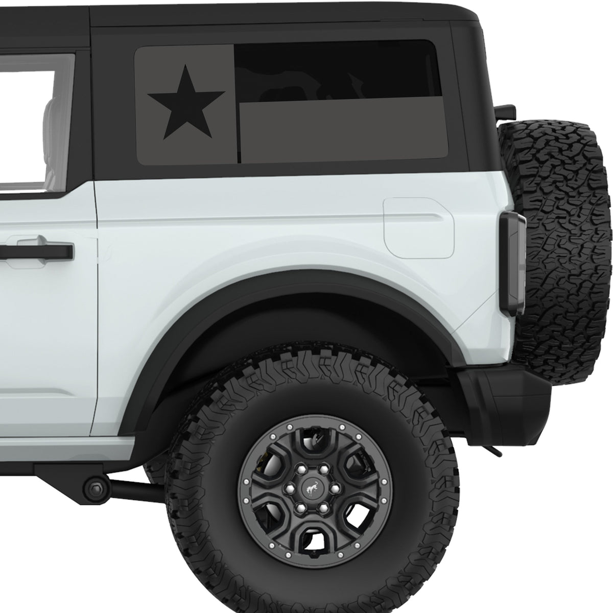 Transparent Texas State Flag Quarter Window Decal For Ford Bronco Hard ...