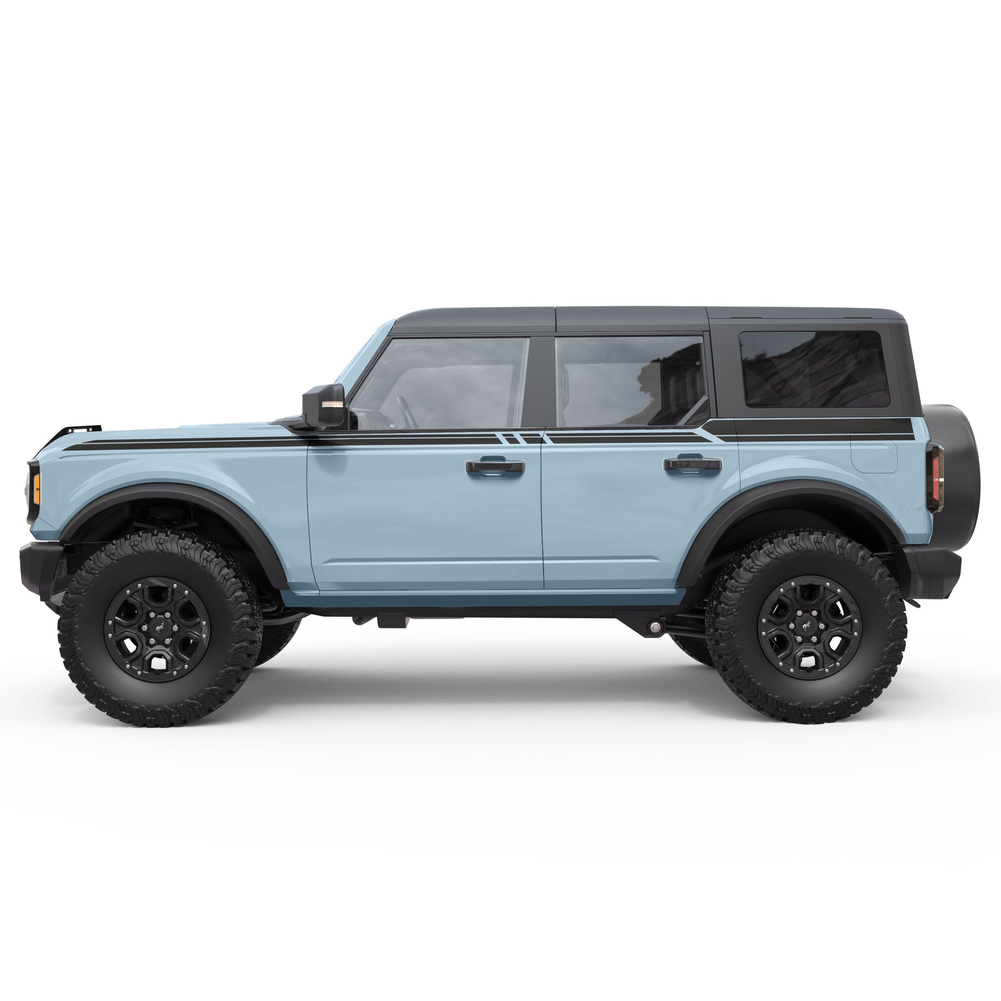 Upper Side Body Stripes Side Graphic Decal For Ford Bronco| Four Wheel ...