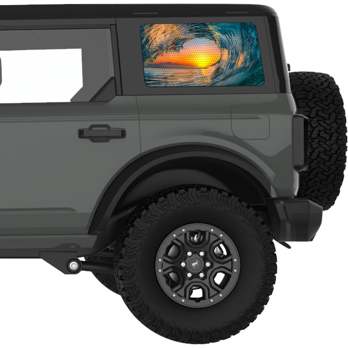 Wave Sunset Quarter Window Decal For Ford Bronco Hard Top| Four Wheel ...