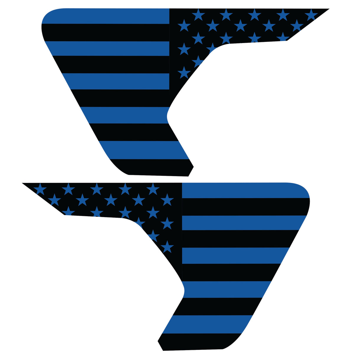 Black And Blue Us Flag Fender Vent Decal For 2018+ Jeep Wrangler ...