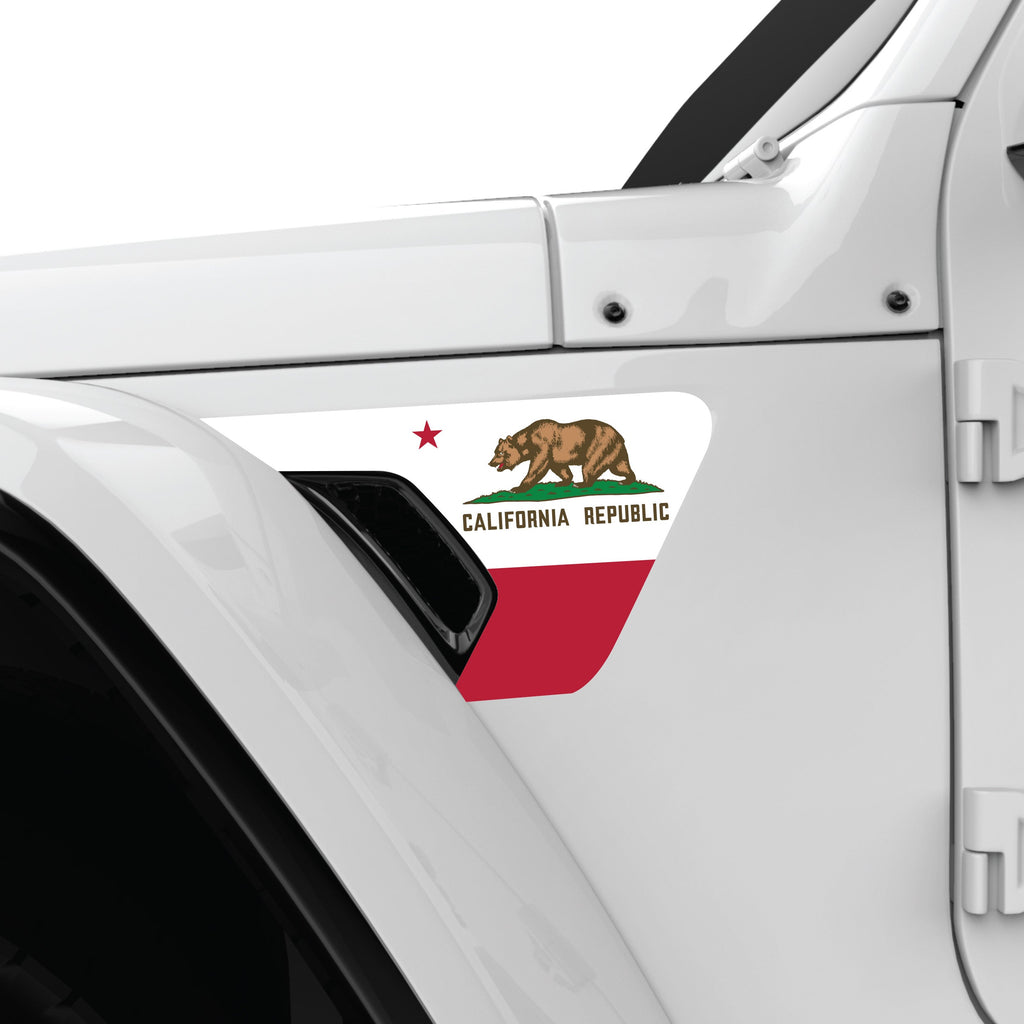 California State Flag Fender Vent Decal For 2018+ Jeep Wrangler ...