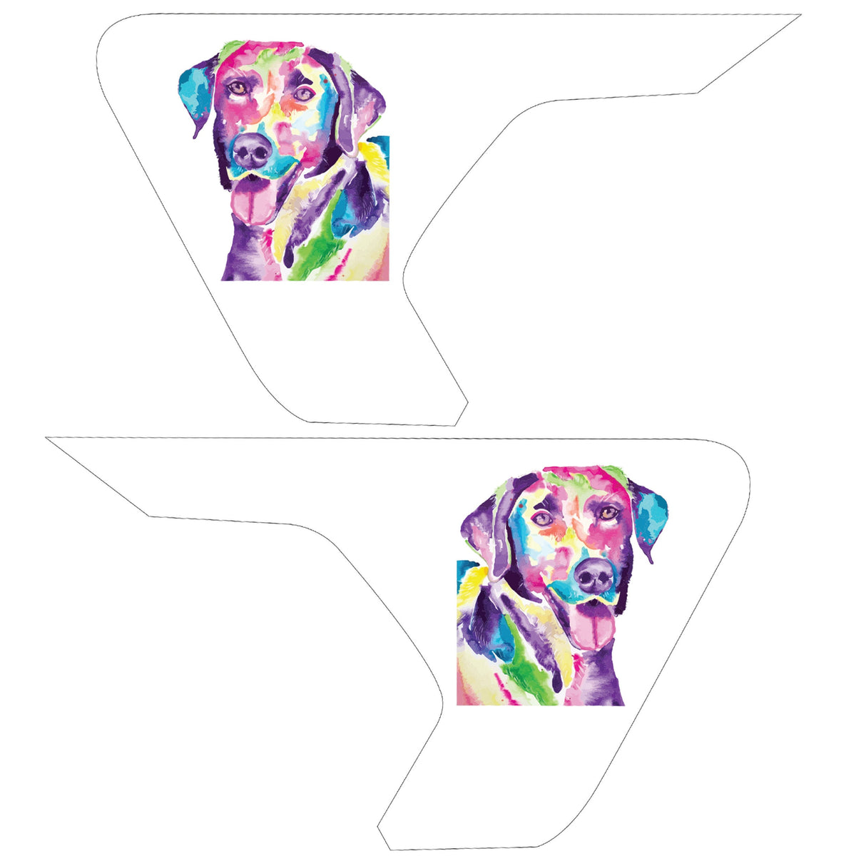 Colorful Labrador Fender Vent Decal For 2018+ Jeep Wrangler & Gladiator ...