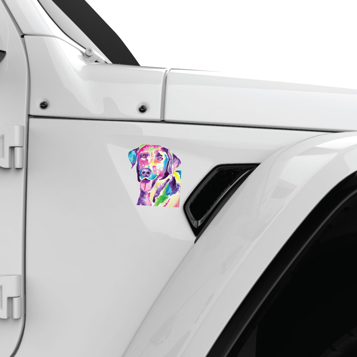 Colorful Labrador Fender Vent Decal For 2018+ Jeep Wrangler & Gladiator ...