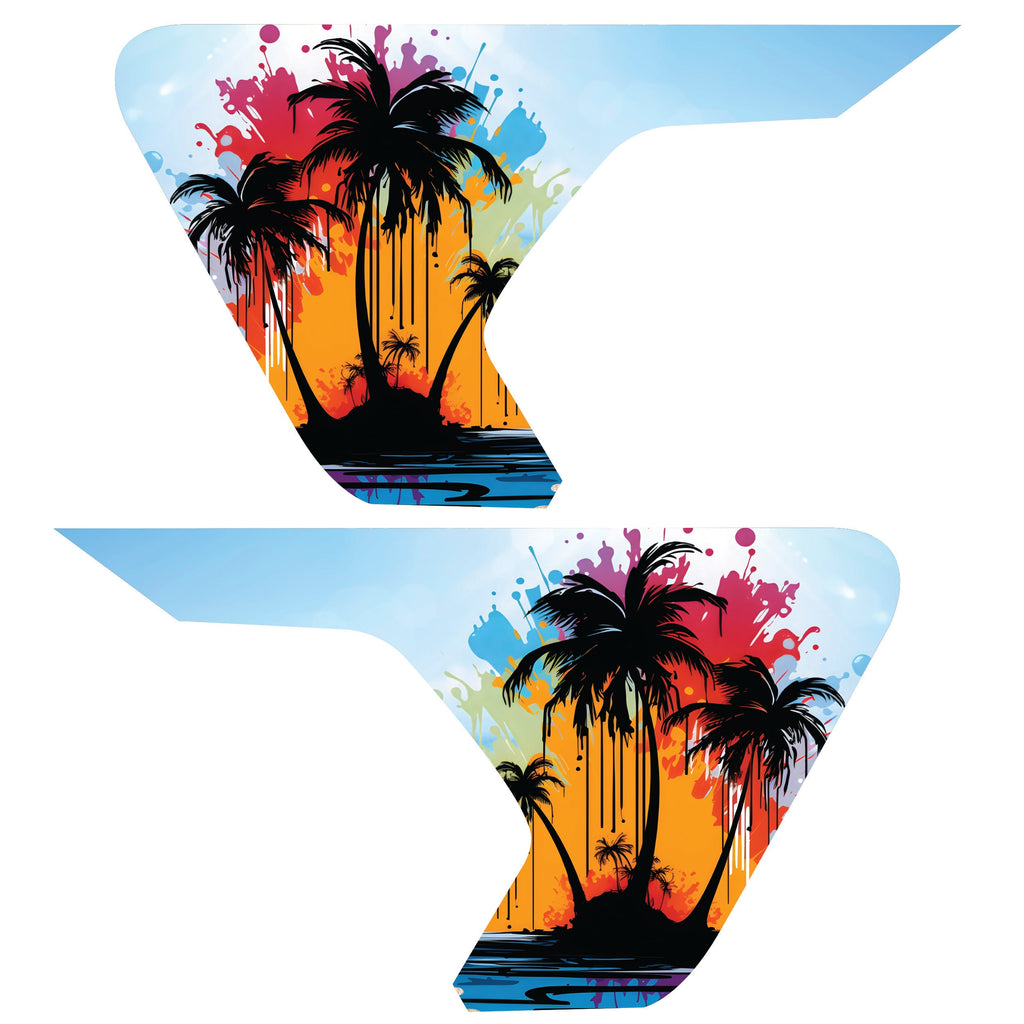 Colorful Palm Trees Fender Vent Decal For 2018+ Jeep Wrangler ...