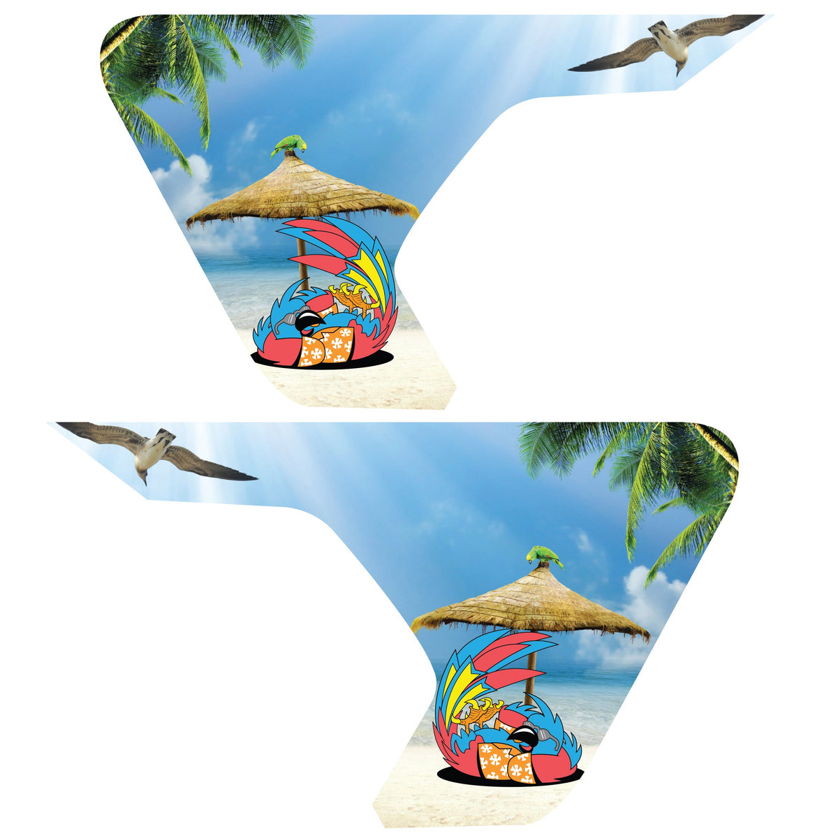 Funny Parrot Relaxing Fender Vent Decal For 2018+ Jeep Wrangler ...
