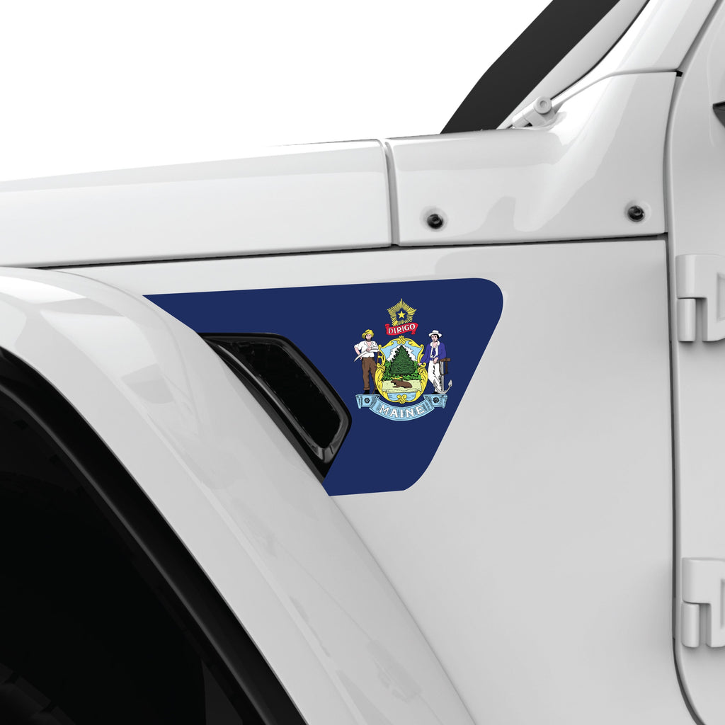 Maine State Flag Fender Vent Decal For 2018+ Jeep Wrangler & Gladiator ...