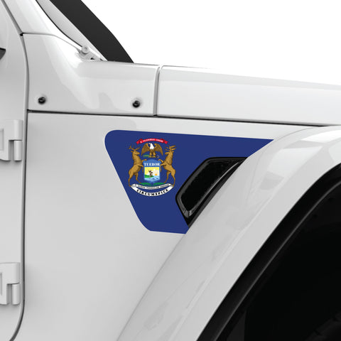 Michigan State Flag Fender Vent Decal For 2018+ Jeep Wrangler ...