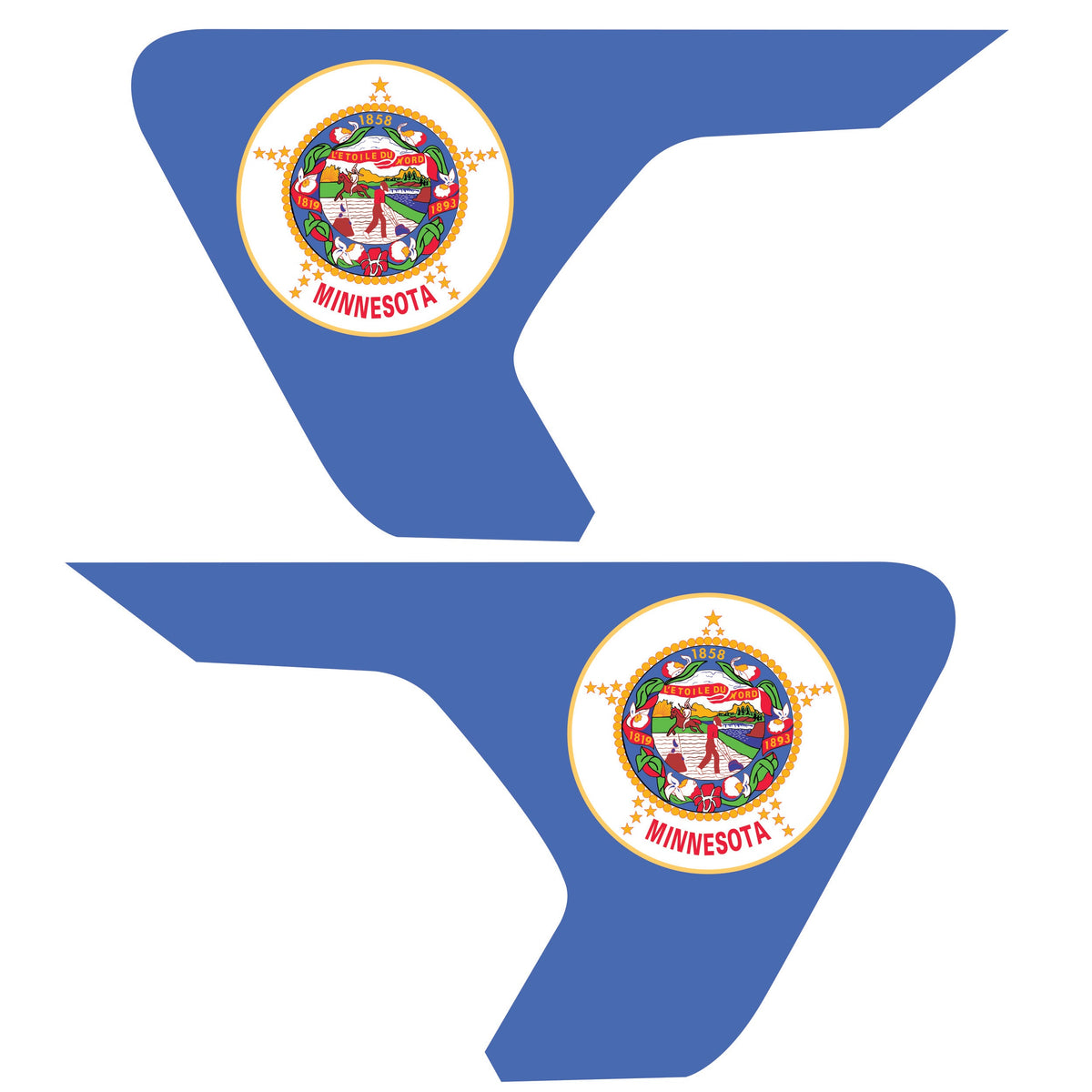 Minnesota State Flag Fender Vent Decal For 2018+ Jeep Wrangler ...
