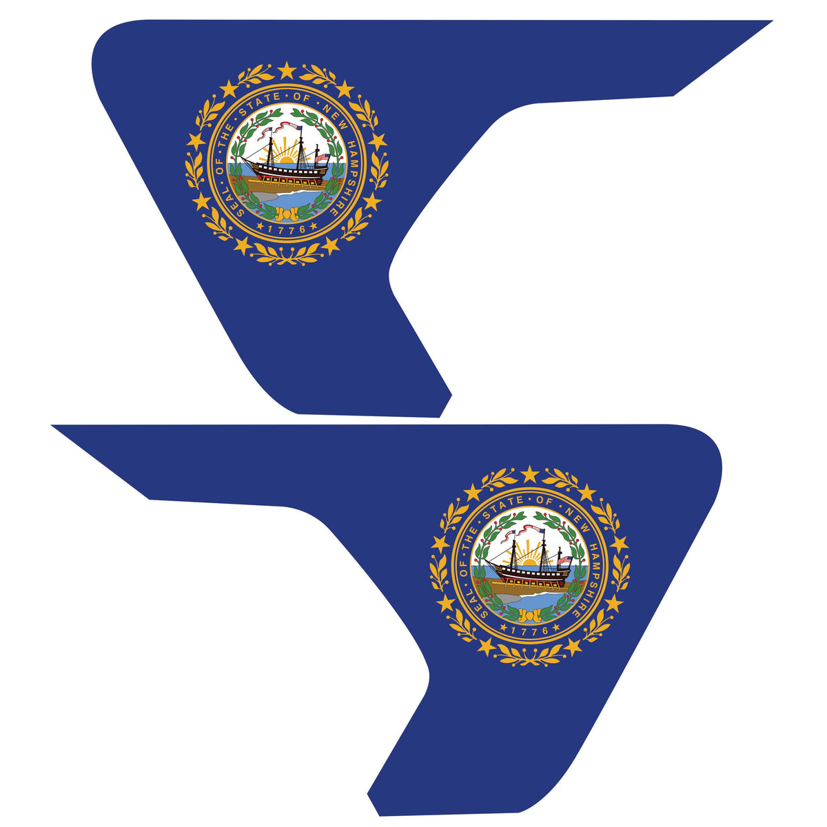 New Hampshire State Flag Fender Vent Decal For 2018+ Jeep Wrangler ...