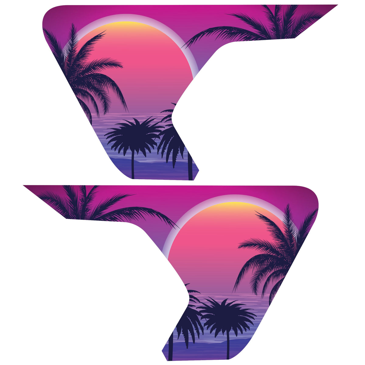 Purple Beach Sunset Fender Vent Decal For 2018+ Jeep Wrangler ...
