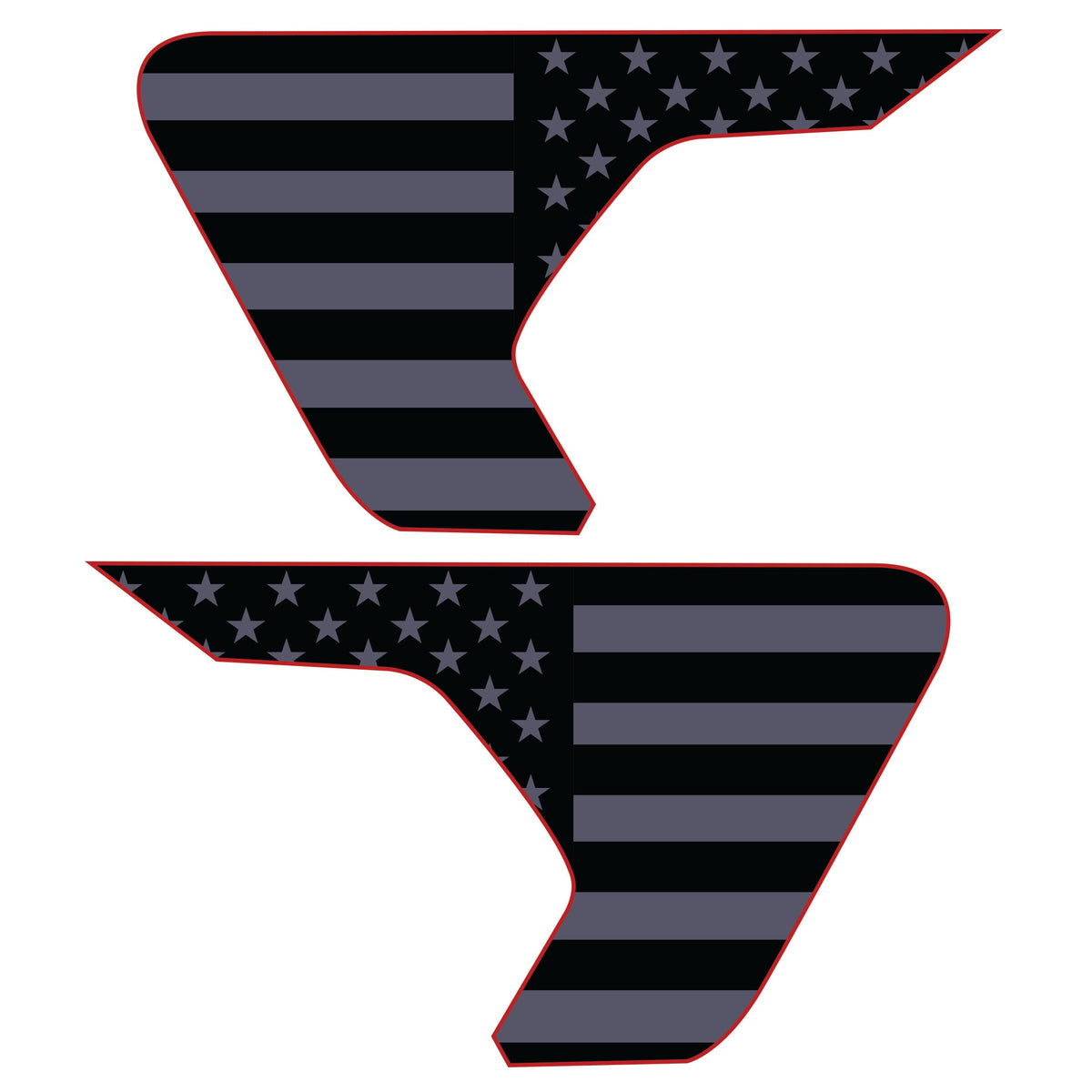 Black And Gray Us Flag Fender Vent Decal For 2018+ Jeep Wrangler ...