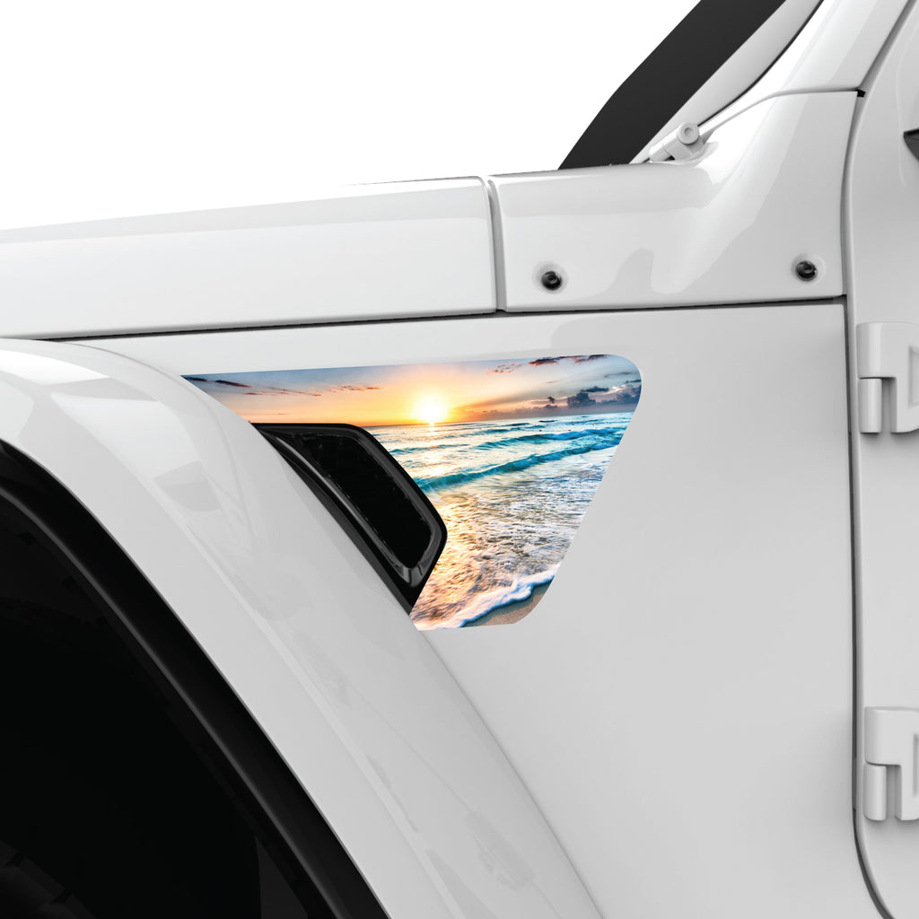 Shore Sunset Fender Vent Decal For 2018+ Jeep Wrangler & Gladiator ...