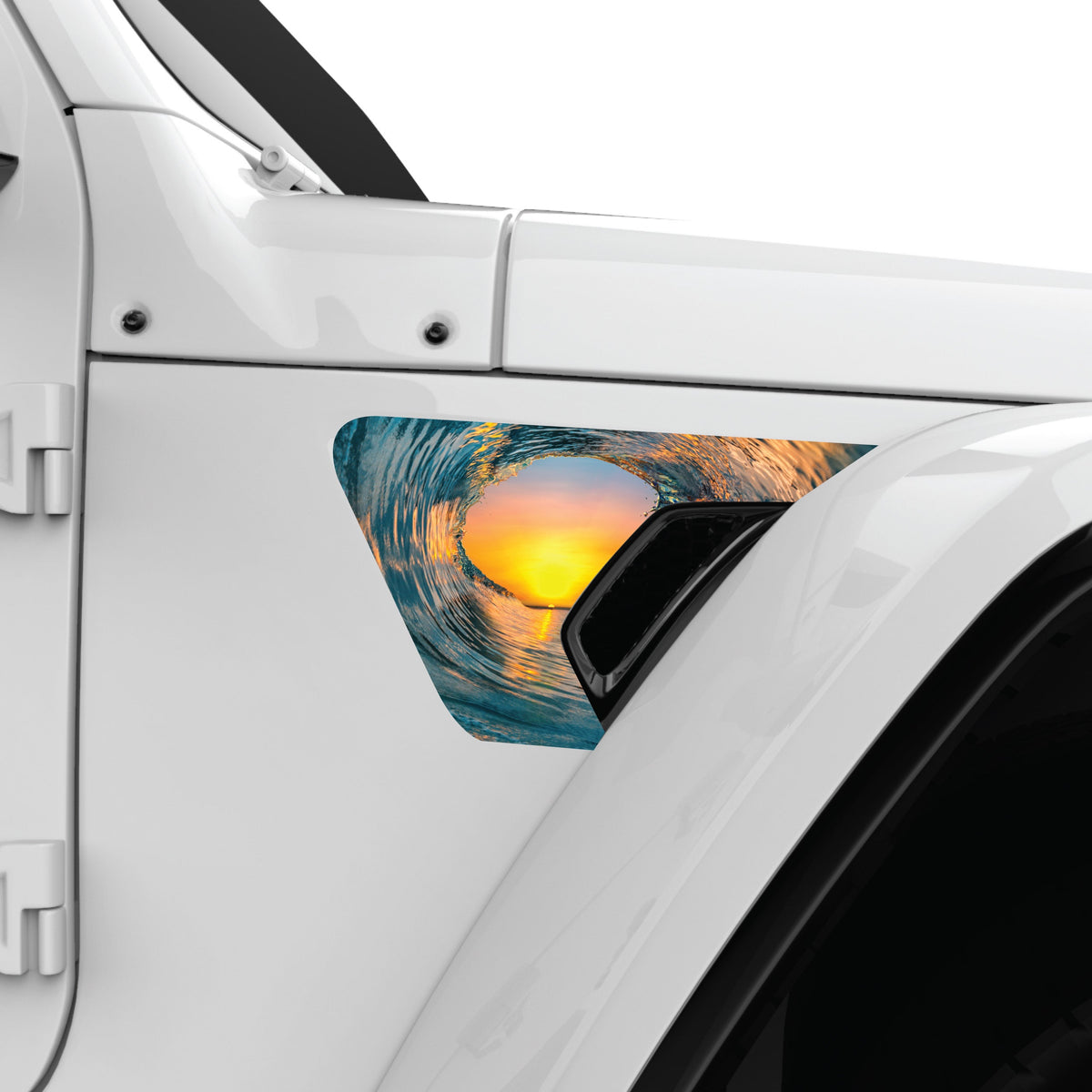 Wave Sunset Fender Vent Decal For 2018+ Jeep Wrangler & Gladiator| Four ...