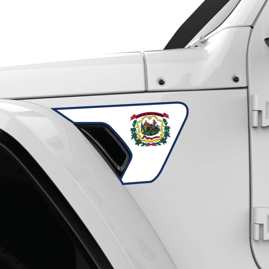 Virginia State Flag Fender Vent Decal For 2018+ Jeep Wrangler ...