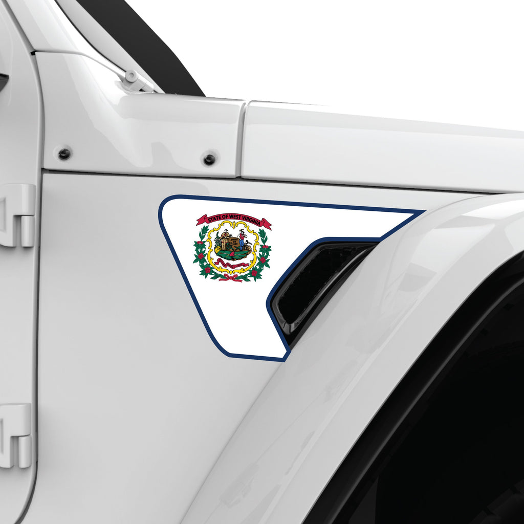Virginia State Flag Fender Vent Decal For 2018+ Jeep Wrangler ...