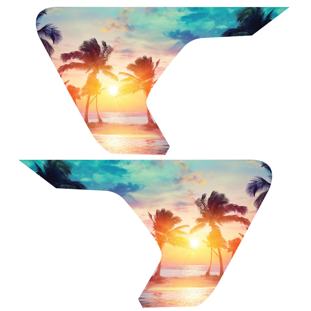 Windy Palm Beach Sunset Fender Vent Decal For 2018+ Jeep Wrangler ...