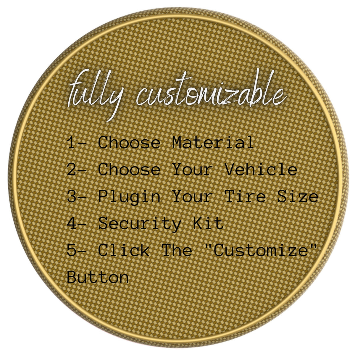 Custom Tire Cover | Four Wheel Covers