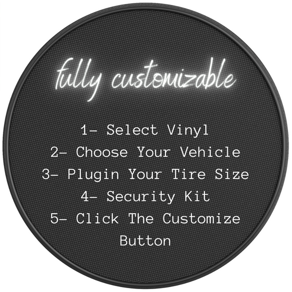 Custom Tire Cover | Four Wheel Covers